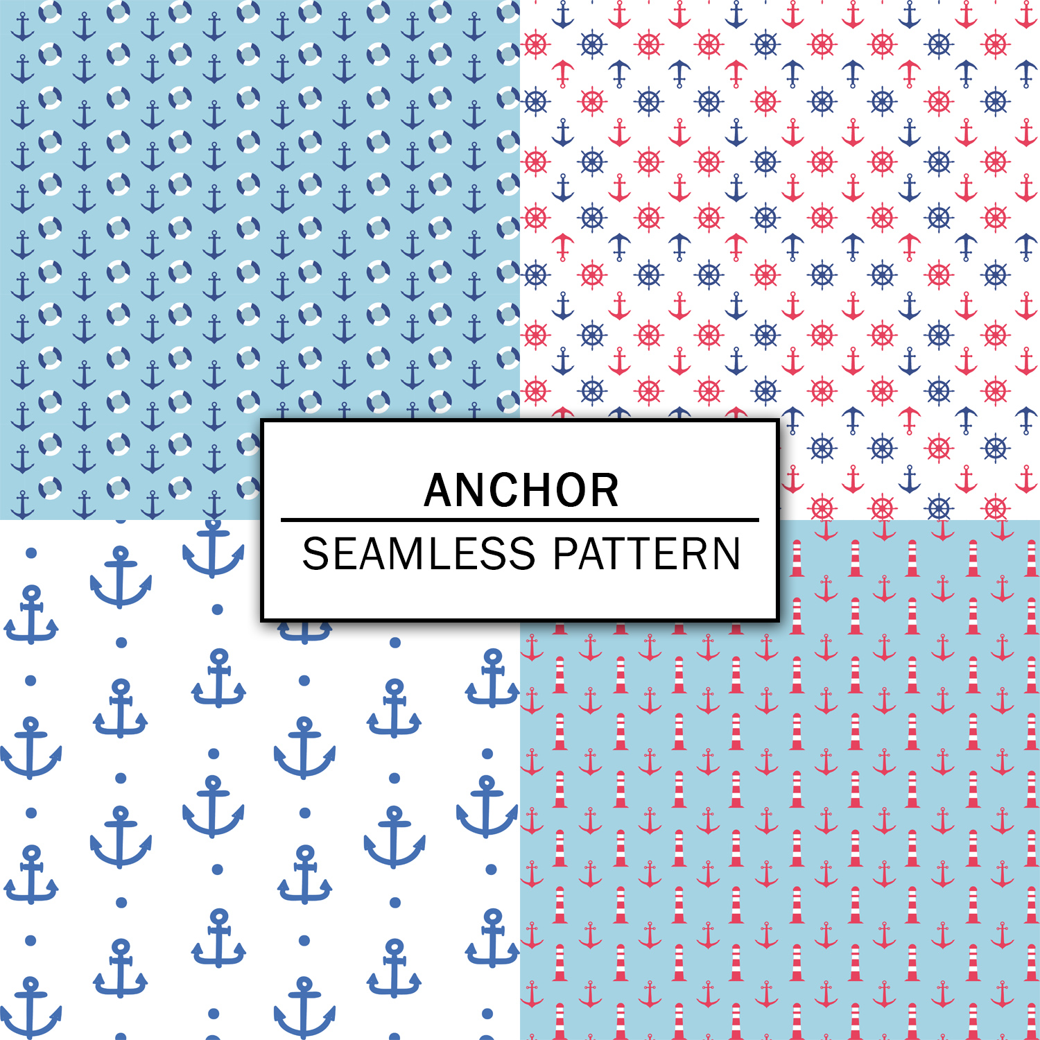 Anchor Navy Blue Digital Paper Spring Digital Paper Scrapbooking Paper ...