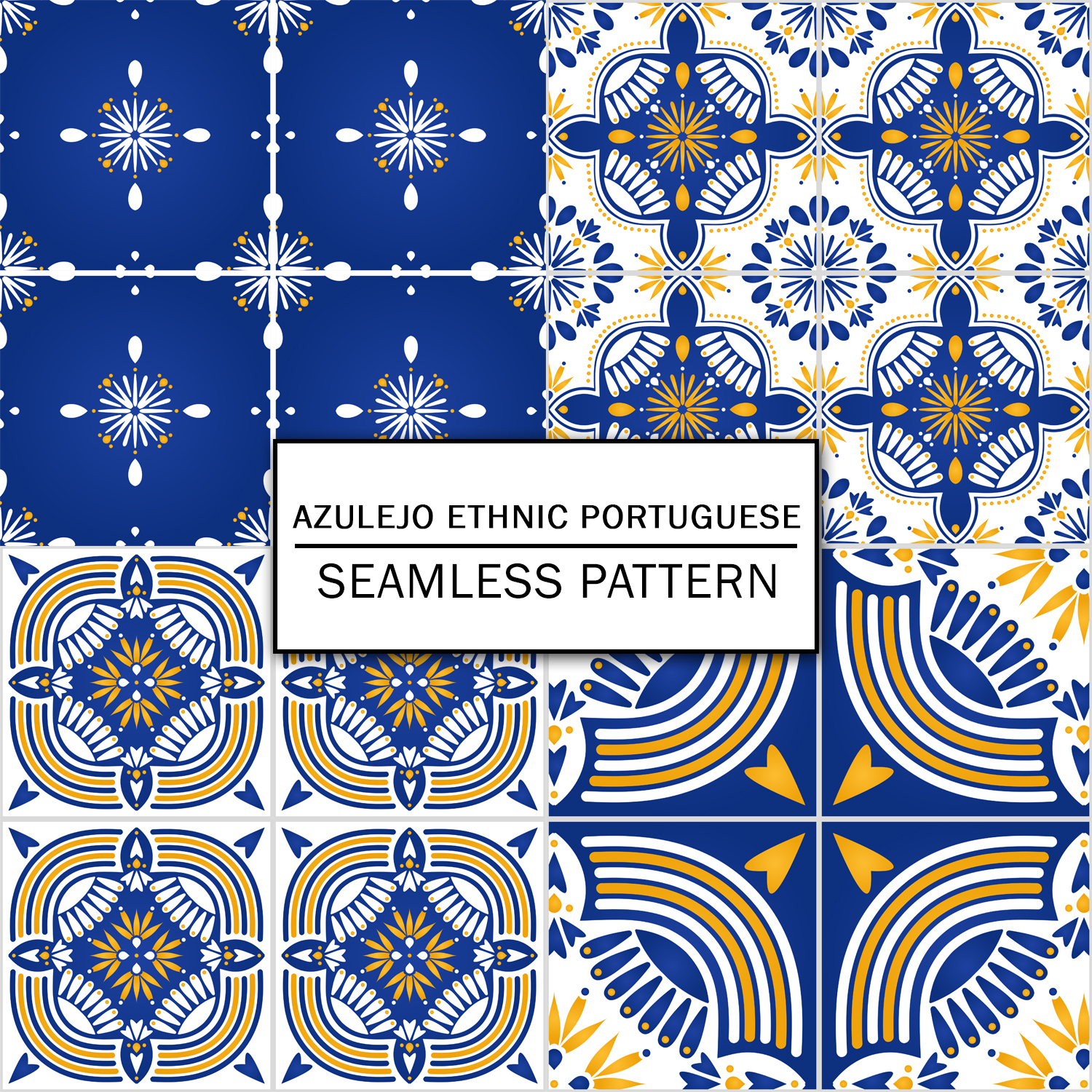 Azulejo Ethnic Portuguese Digital Paper Spring Digital Paper ...