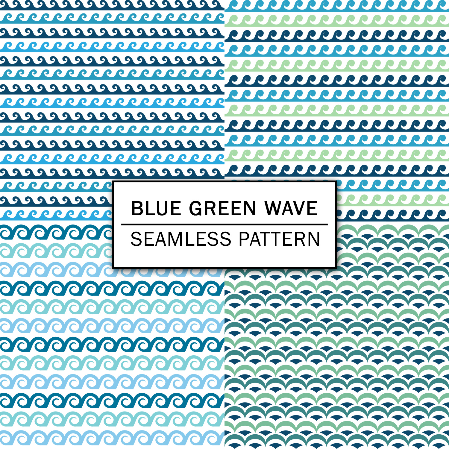 Blue Green Wave Digital Paper Spring Digital Paper Scrapbooking Paper Set Digital Paper Pack ...