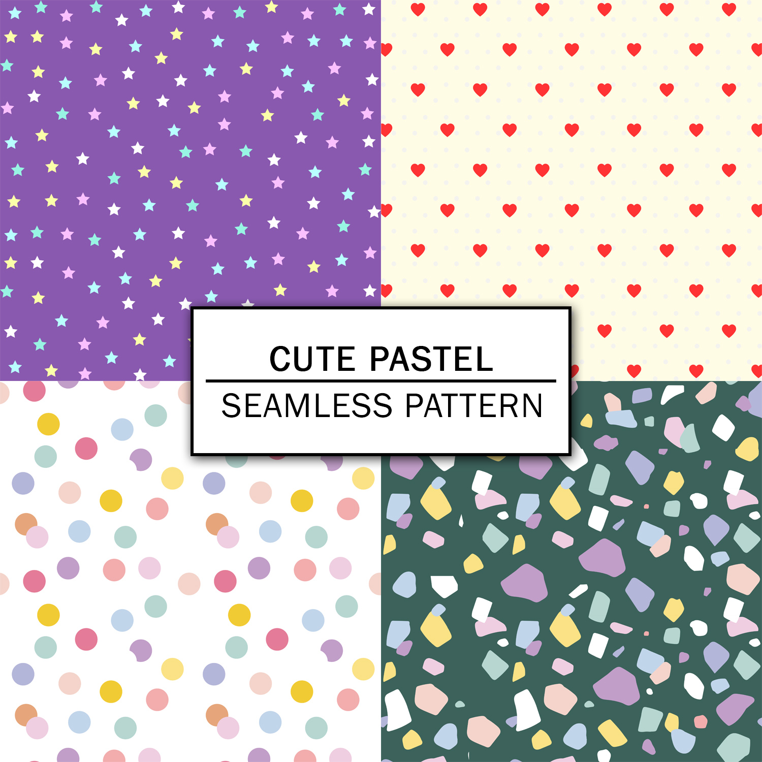 Cute Pastel Digital Paper Spring Digital Paper Scrapbooking Paper Set ...