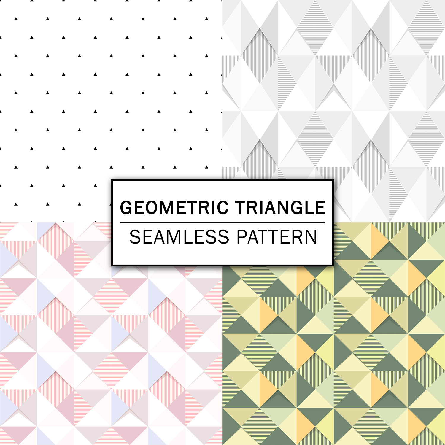 Geometric Triangle Digital Paper Spring Digital Paper Scrapbooking ...
