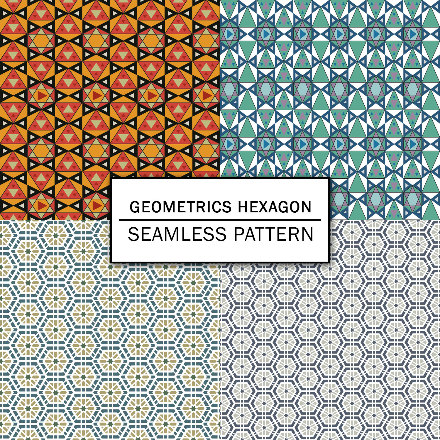 Geometrics Hexagon Digital Paper Spring Digital Paper Scrapbooking Paper Set Digital Paper Pack ...