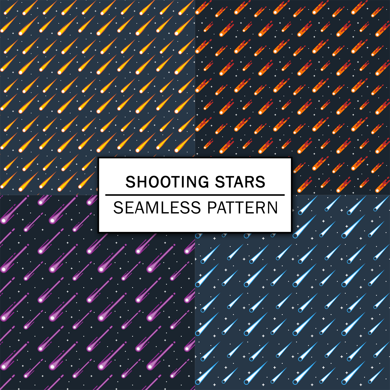 Shooting Stars Digital Paper Spring Digital Paper Scrapbooking Paper ...